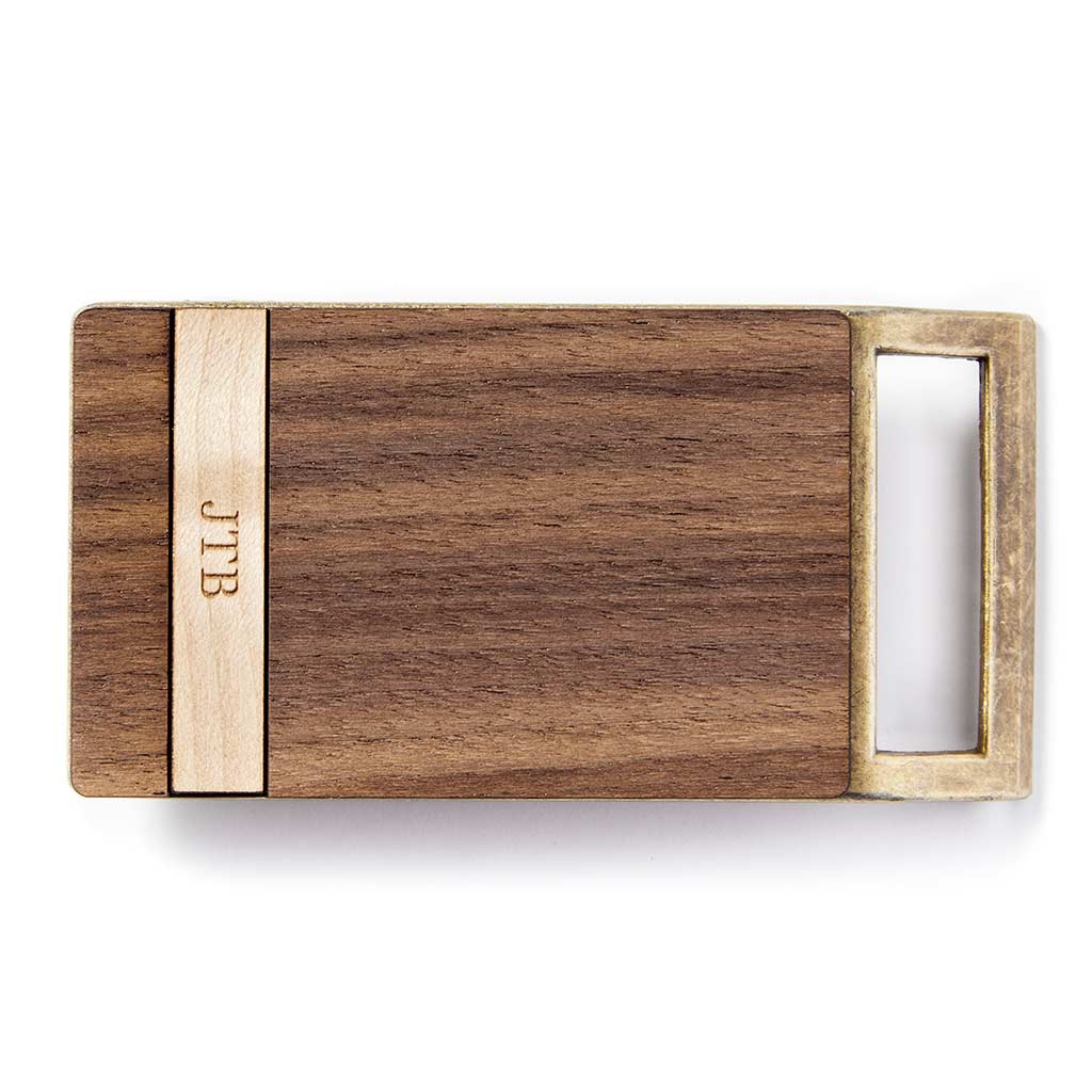 Custom Maple Strip Belt Buckle – Treeline and Tide